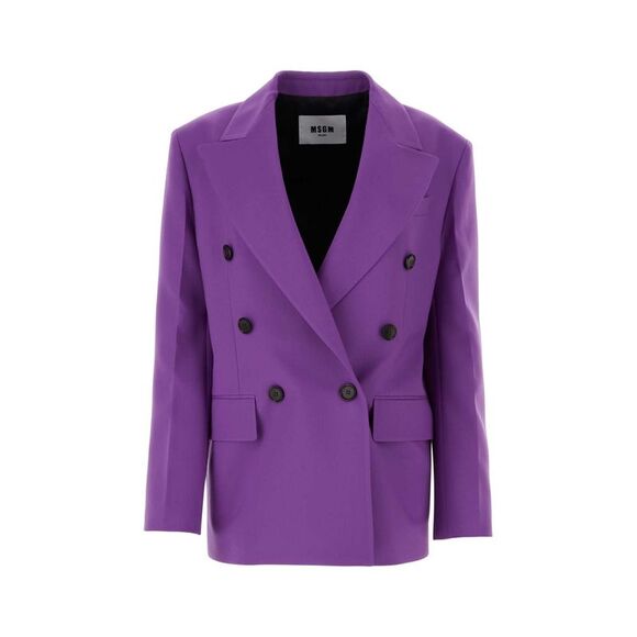 MSGM | Sweaters | Msgm Purple Stretch Wool Blazer | Poshmark